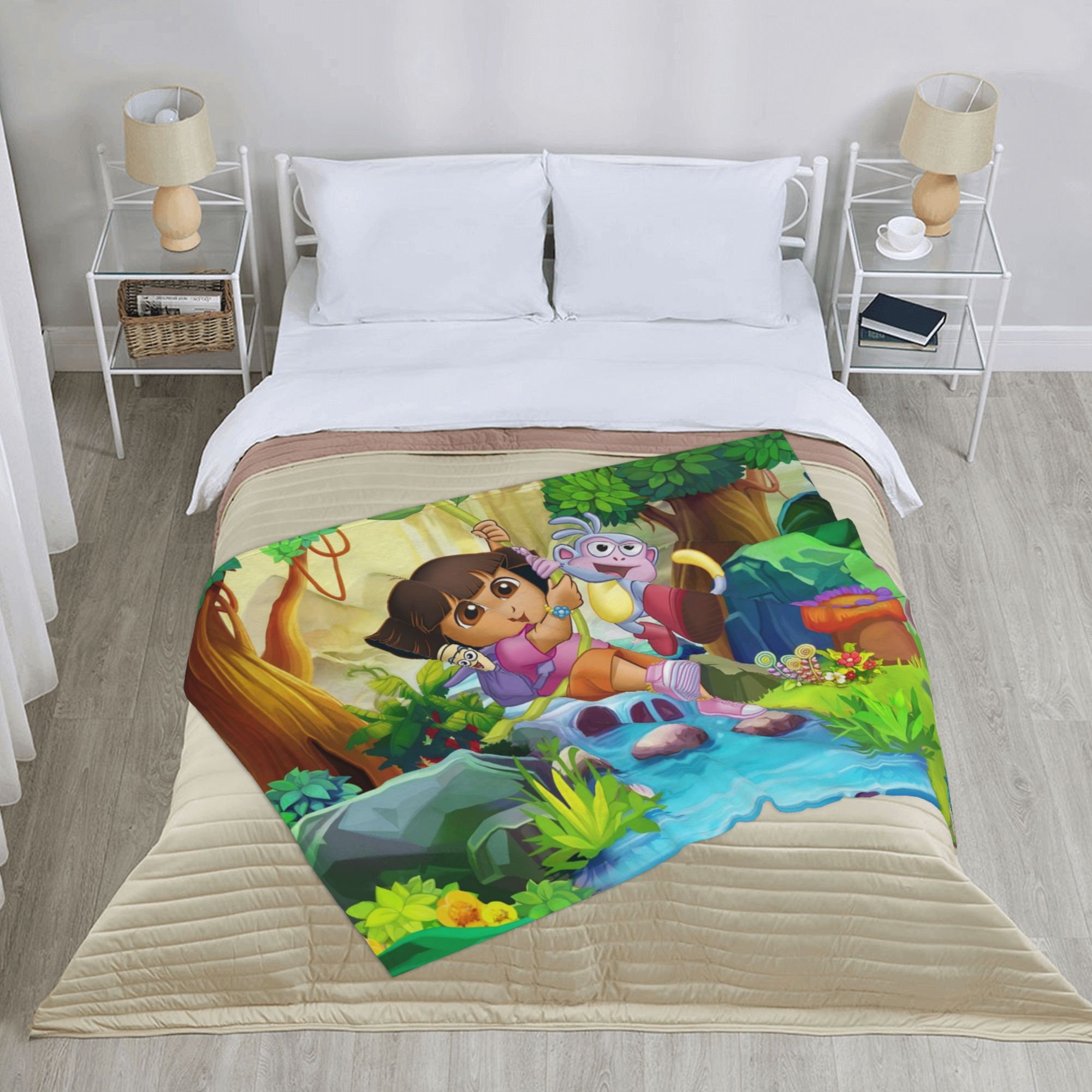 Custom Name the Dora the Explorer Blanket Baby Girl Boy - Etsy