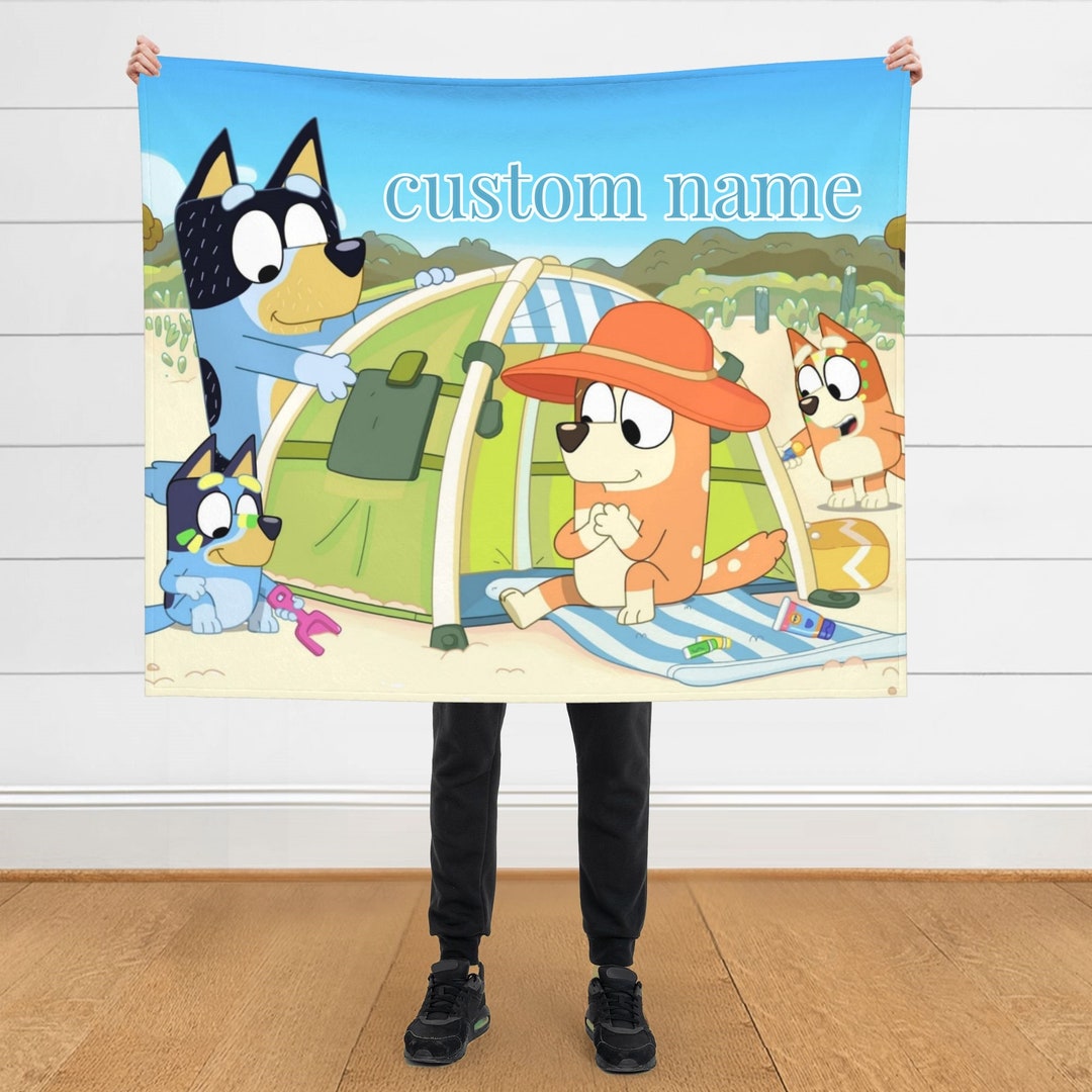 Personalized Name Bluey Blankets Custom Throw Blanket With - Etsy