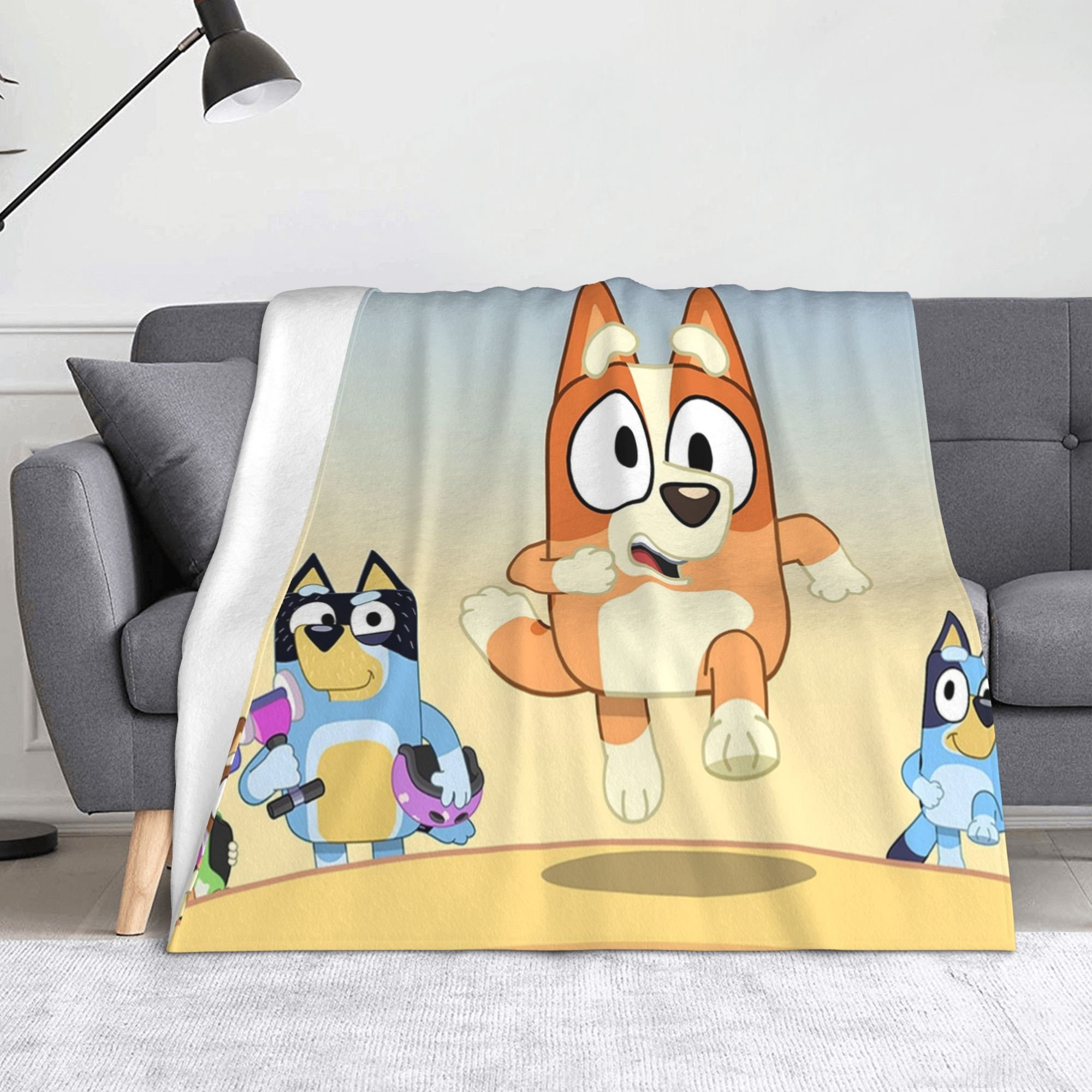 Personalized Name Bluey Blankets Custom Throw Blanket With - Etsy