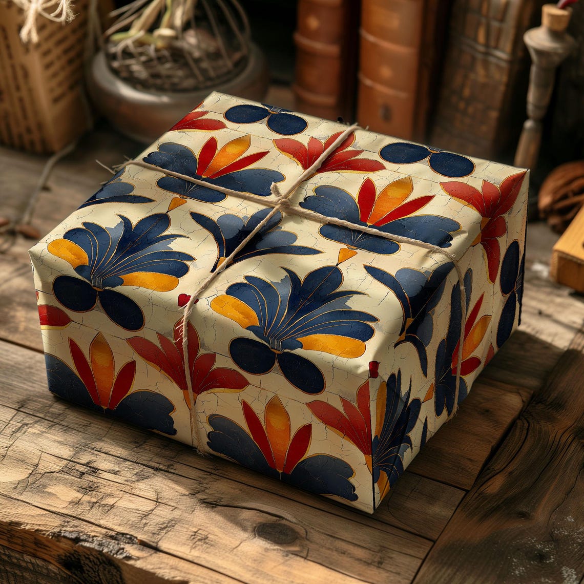 Egyptian Gift Wrap Ancient Tile Wrapping Paper for History Lovers ...