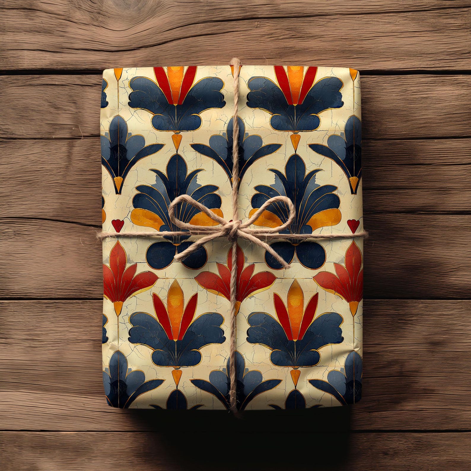 Egyptian Gift Wrap Ancient Tile Wrapping Paper for History Lovers ...
