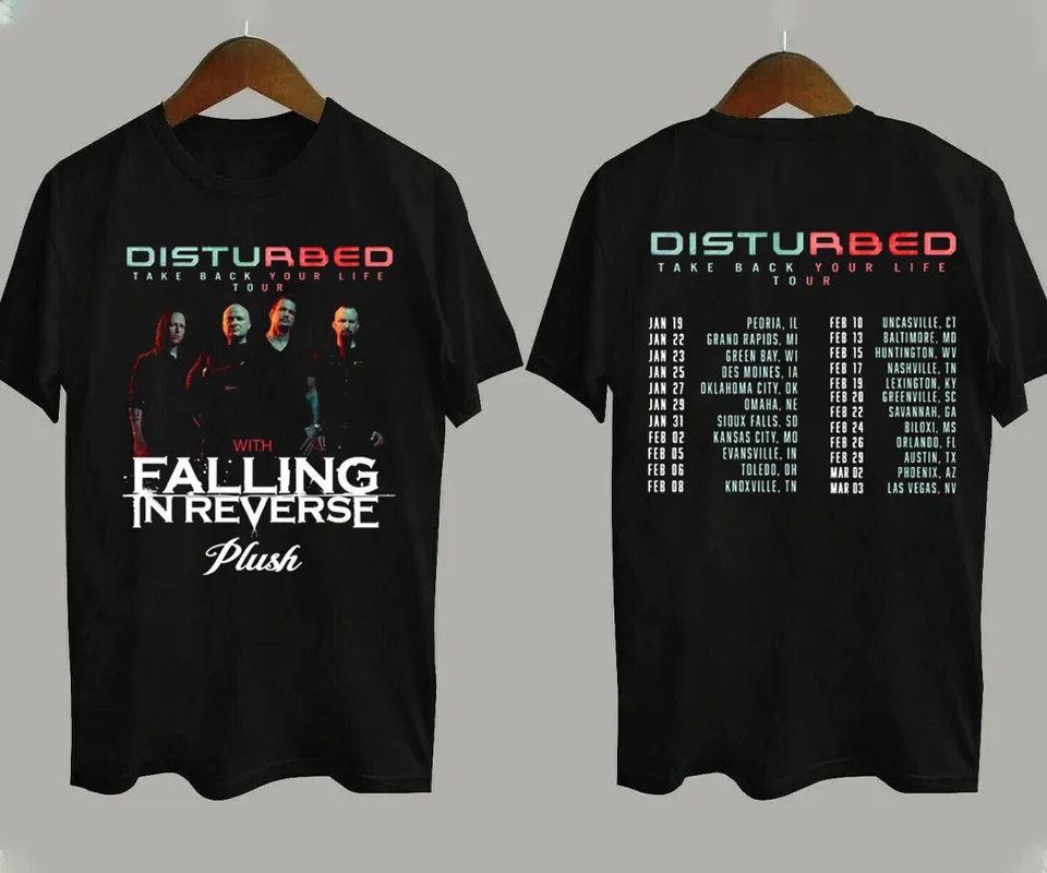 Disturbed Take Back Your Life Tour Falling in Reverse 2024 Tour Shirt ...
