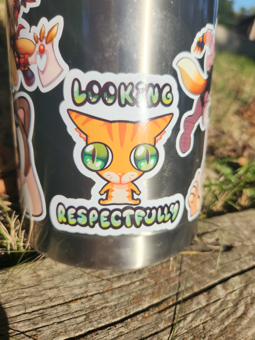 Looking Respectfully Cat Meme Sticker W/FREE MINI POSTER - Etsy