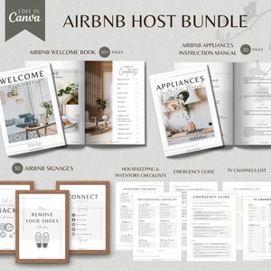 Airbnb Host Bundle, Welcome Book, Vacation Rental Handbook, VRBO, STR ...