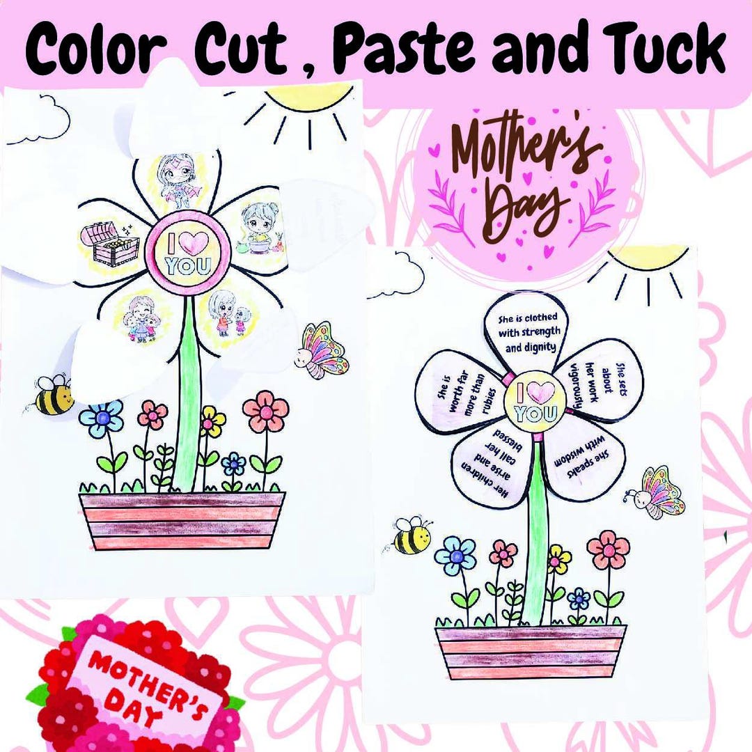 Printable Mothers Day Coloring Craft | Religious Coloring Sheet for ...