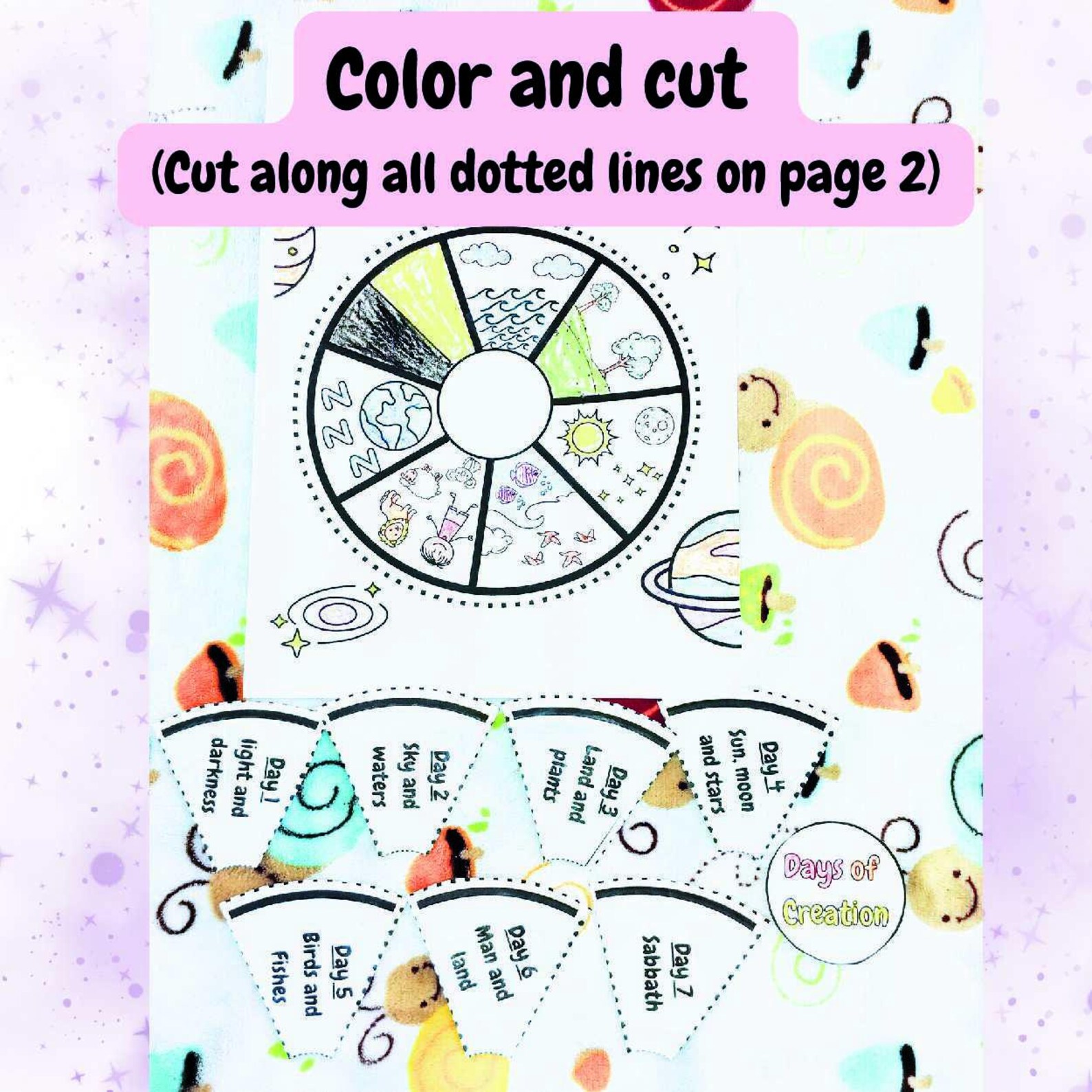 God’s Creation Story Activity – Faith-based Educational Coloring Craft ...