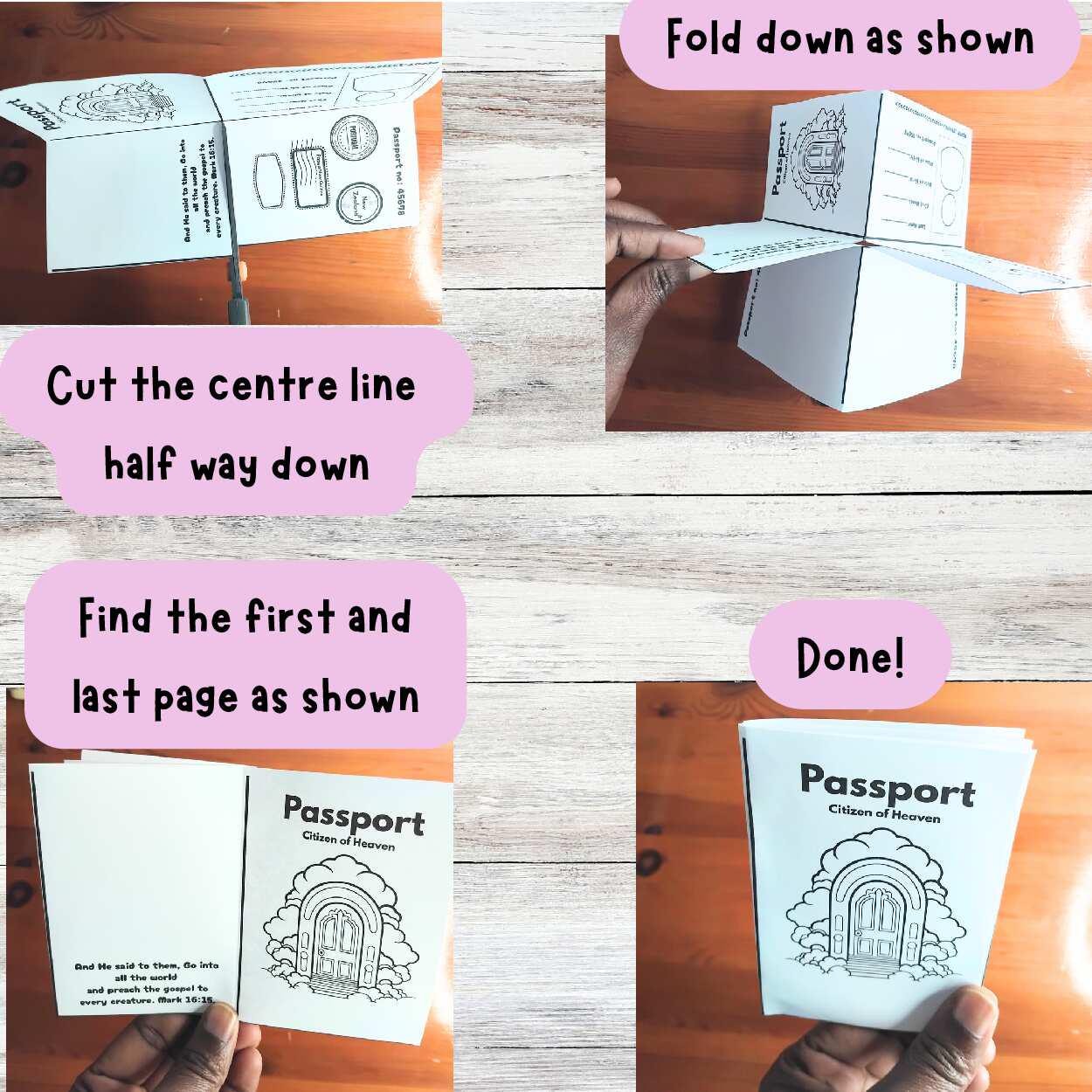 Christian Kids Passport Craft, Printable Sunday School Activity ...