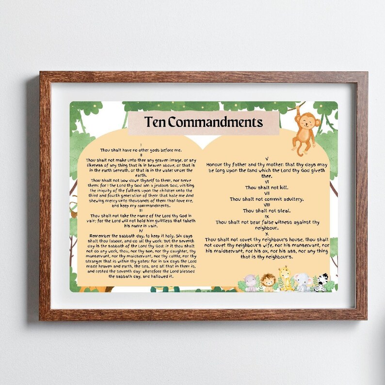 Ten Commandments 10 Commandments Sunday School Wall Art Sunday School ...