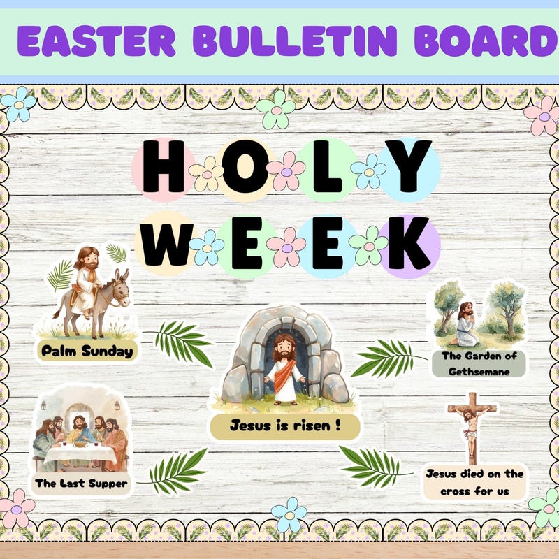 Palm Sunday Bulletin Board - Etsy