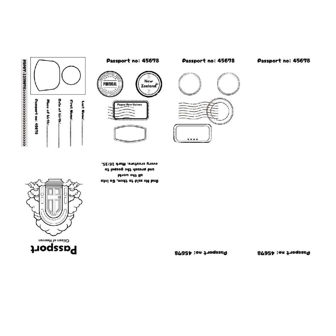 Christian Kids Passport Craft, Printable Sunday School Activity ...