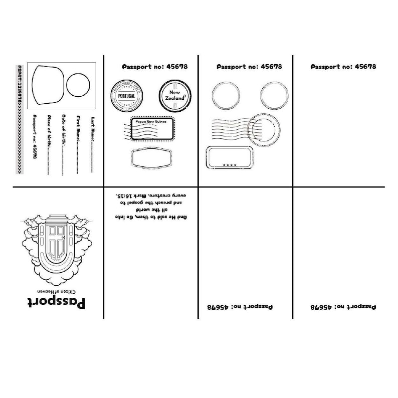 Christian Kids Passport Craft, Printable Sunday School Activity ...