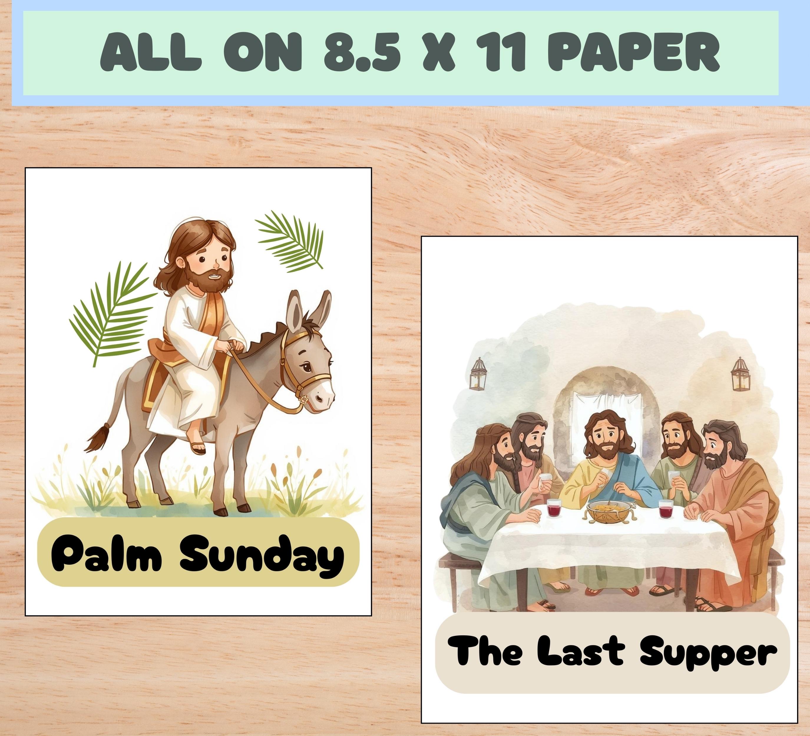 Holy Week Bulletin Board Kit | Easter Printable Bundle | Palm Sunday to ...