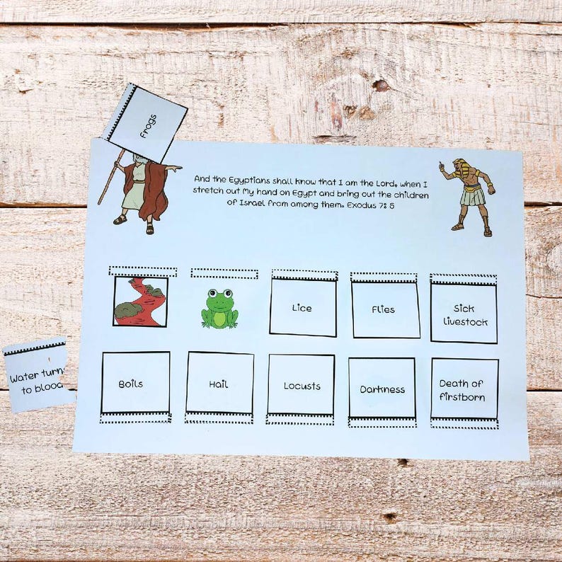 Plagues of Egypt Craft for Kids | Bible Story Cut and Paste Activity ...