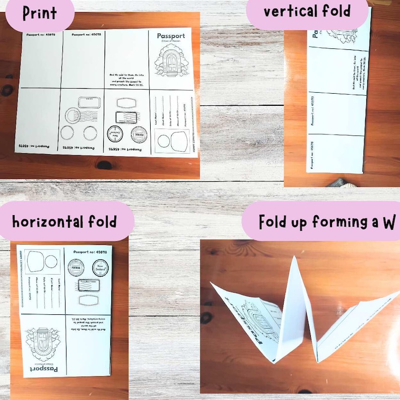 Christian Kids Passport Craft, Printable Sunday School Activity ...