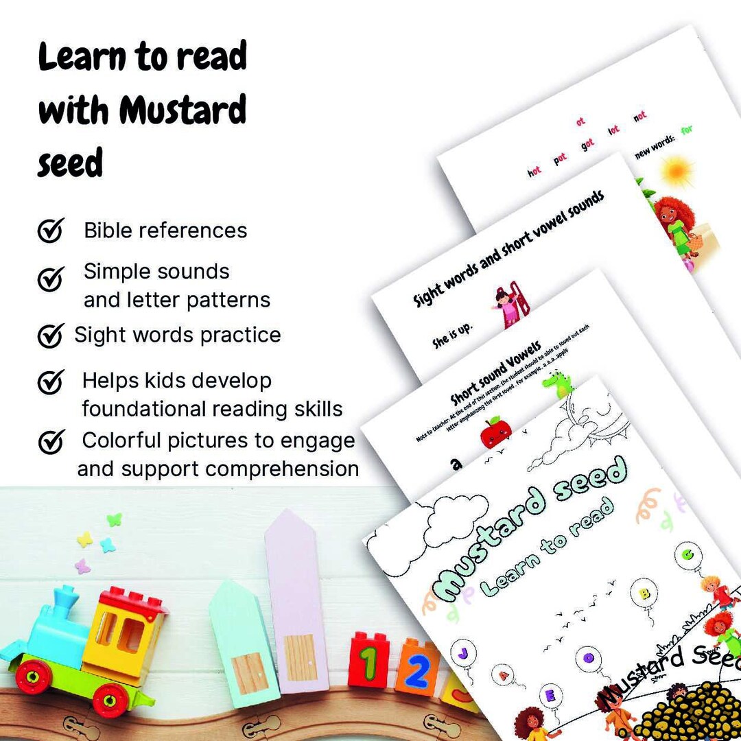 Christian Phonics Book: Bible-themed Early Reader (PDF Download A4 Size ...