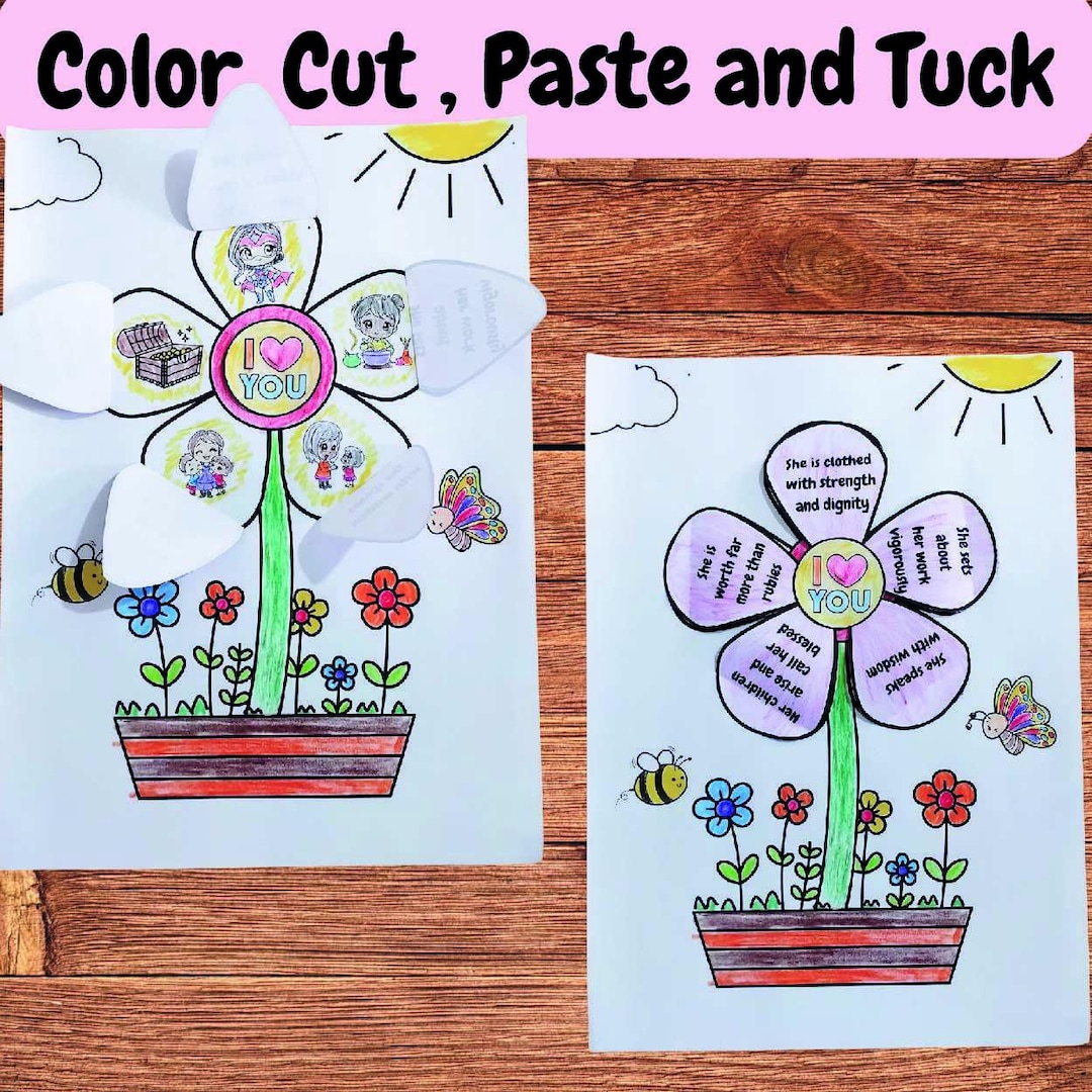 Printable Mothers Day Coloring Craft | Sunday School Craft for Kids ...