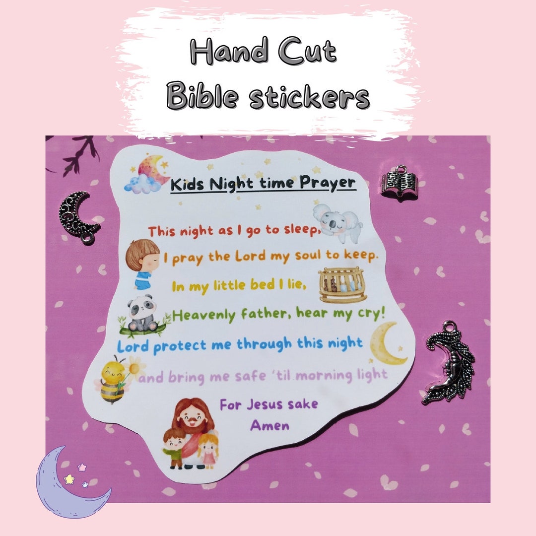 Bible Sticker for Kids, Prayer Sticker for Kids, Faith Stickers, Kids ...