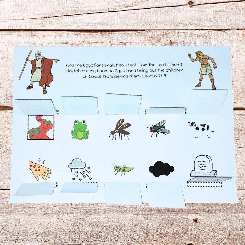 Plagues of Egypt Craft for Kids | Bible Story Cut and Paste Activity ...