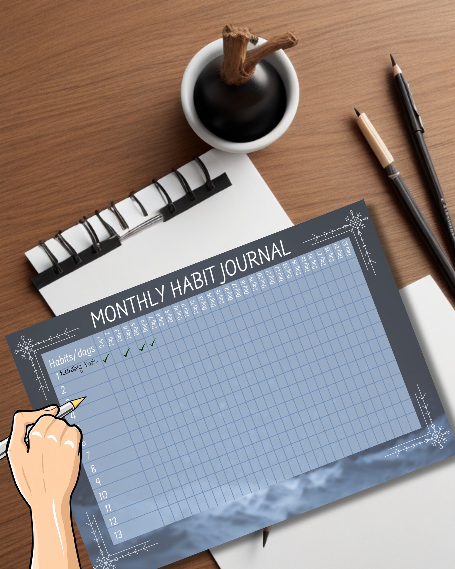 Habit Tracker Printable Habit Tracker Habit Tracker Journal - Etsy