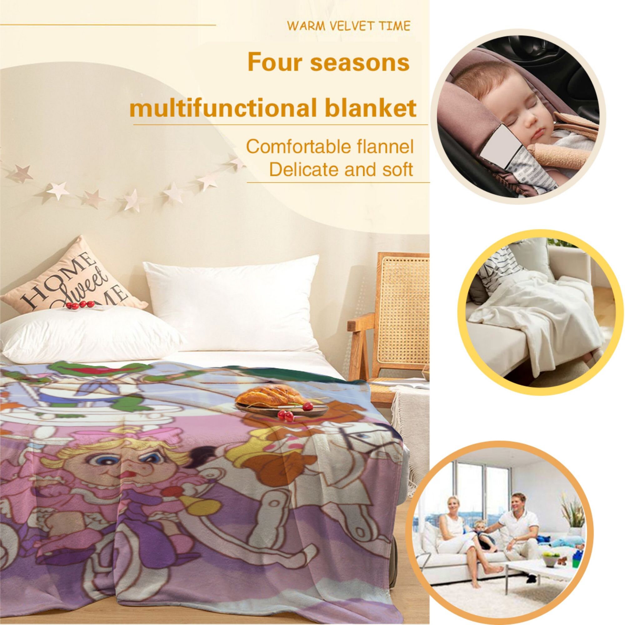 Muppet Babies Blanket Personalized Blanket, Custom Name Soft Baby ...