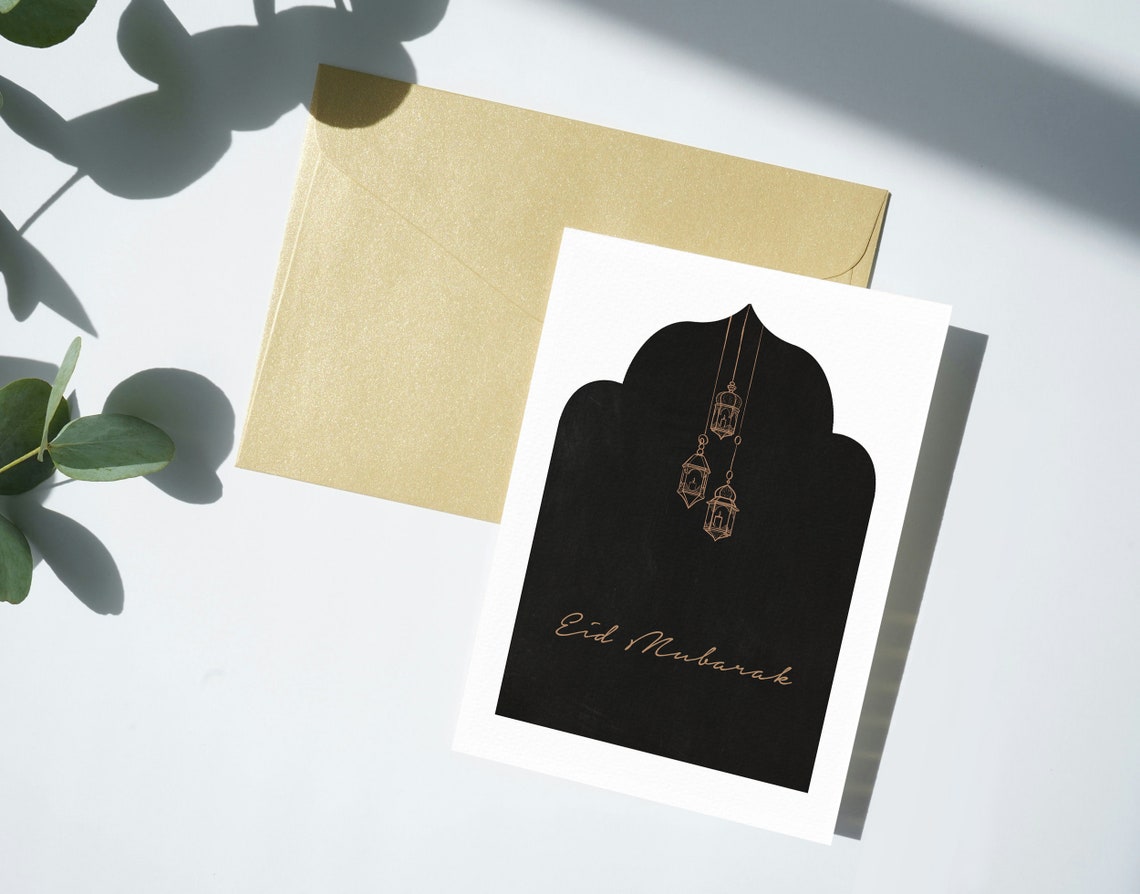 EID CARD Printable Digital Download Modern Eid Mubarak Greeting Card ...