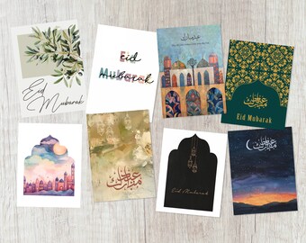EID CARDS BUNDLE Printable Digital Download Eid Card Islamic Greeting ...