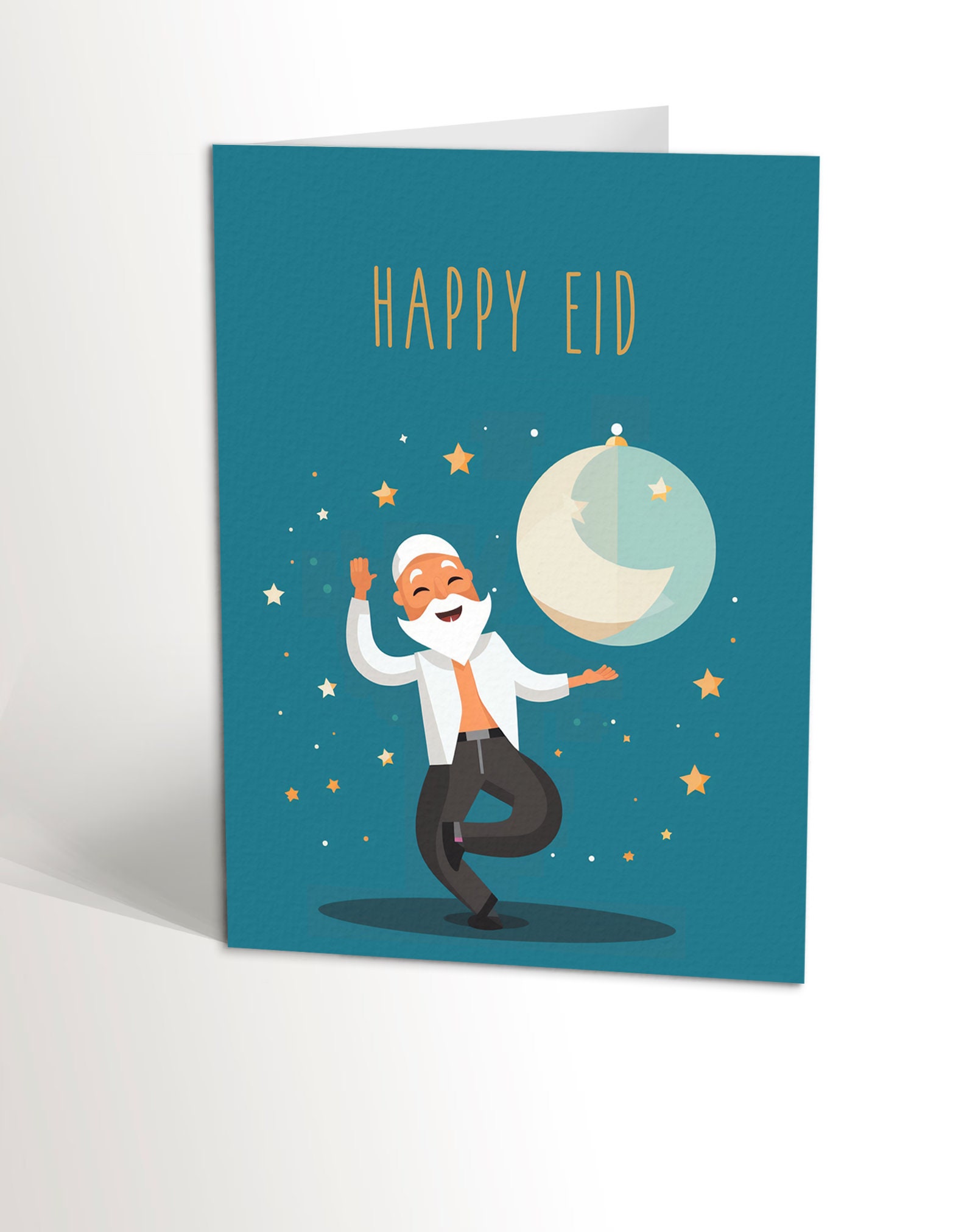 EID CARD Printable Digital Download Modern Happy Eid Greeting Card 5x7 ...
