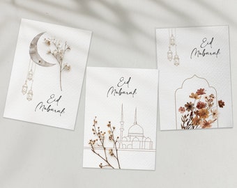EID CARDS BUNDLE | Printable Digital Download Eid Card | Islamic ...