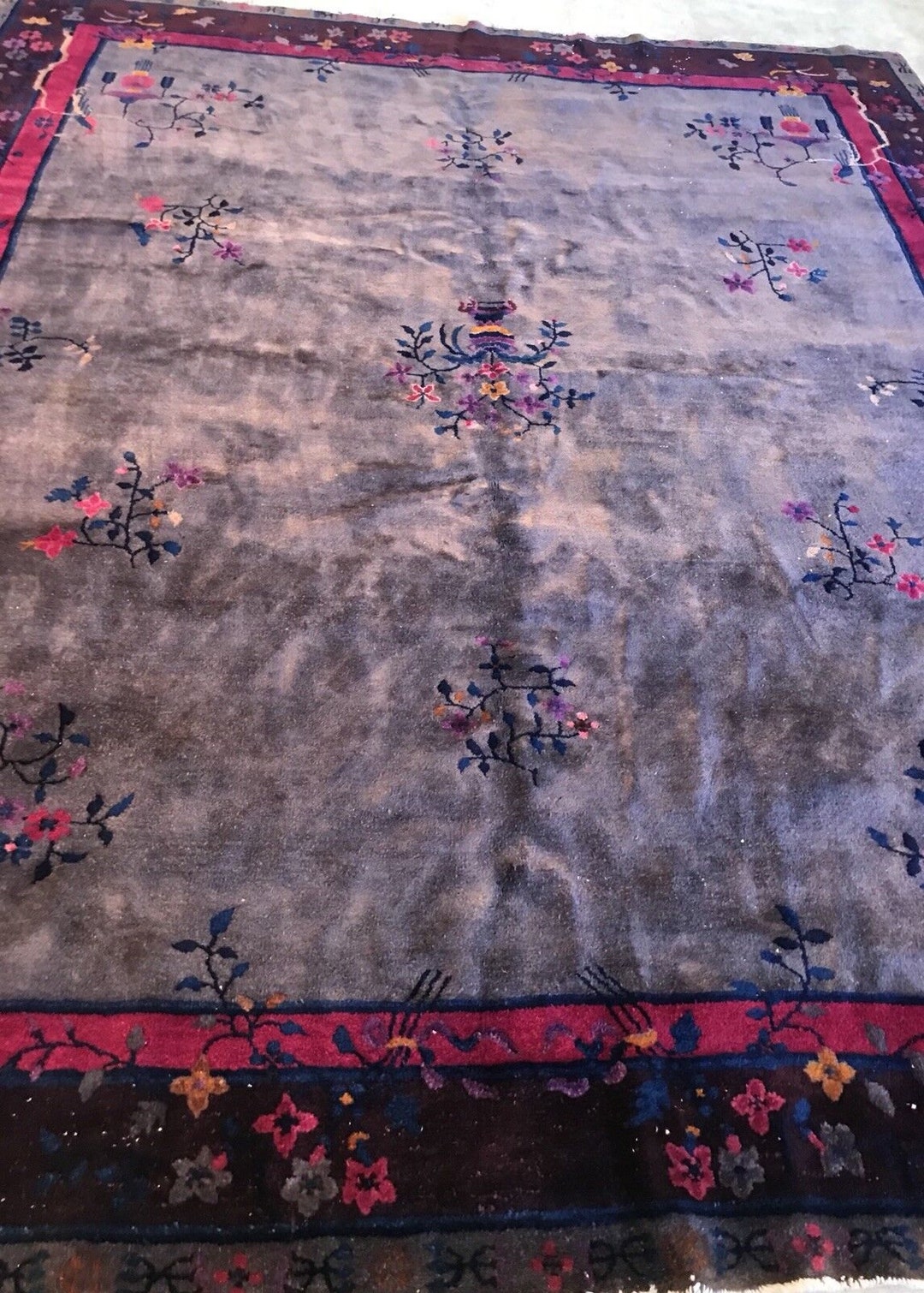 Purple Art Deco Chinese Rug - Etsy
