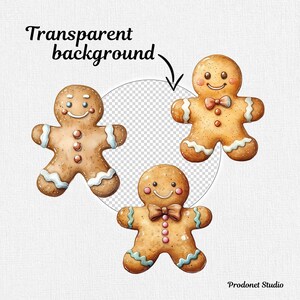 Christmas Gingerbread Man Cookie PNG, Instant Download, Commercial ...