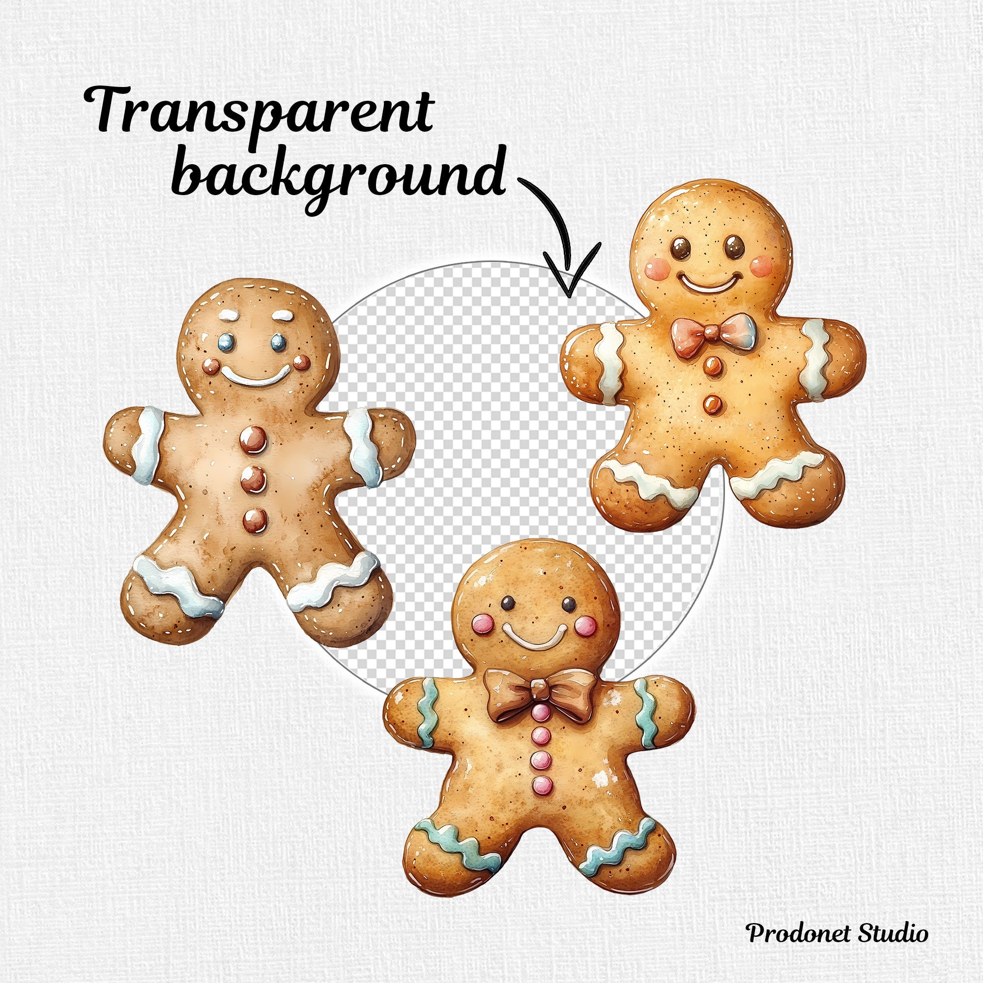 Christmas Gingerbread Man Cookie PNG, Instant Download, Commercial ...