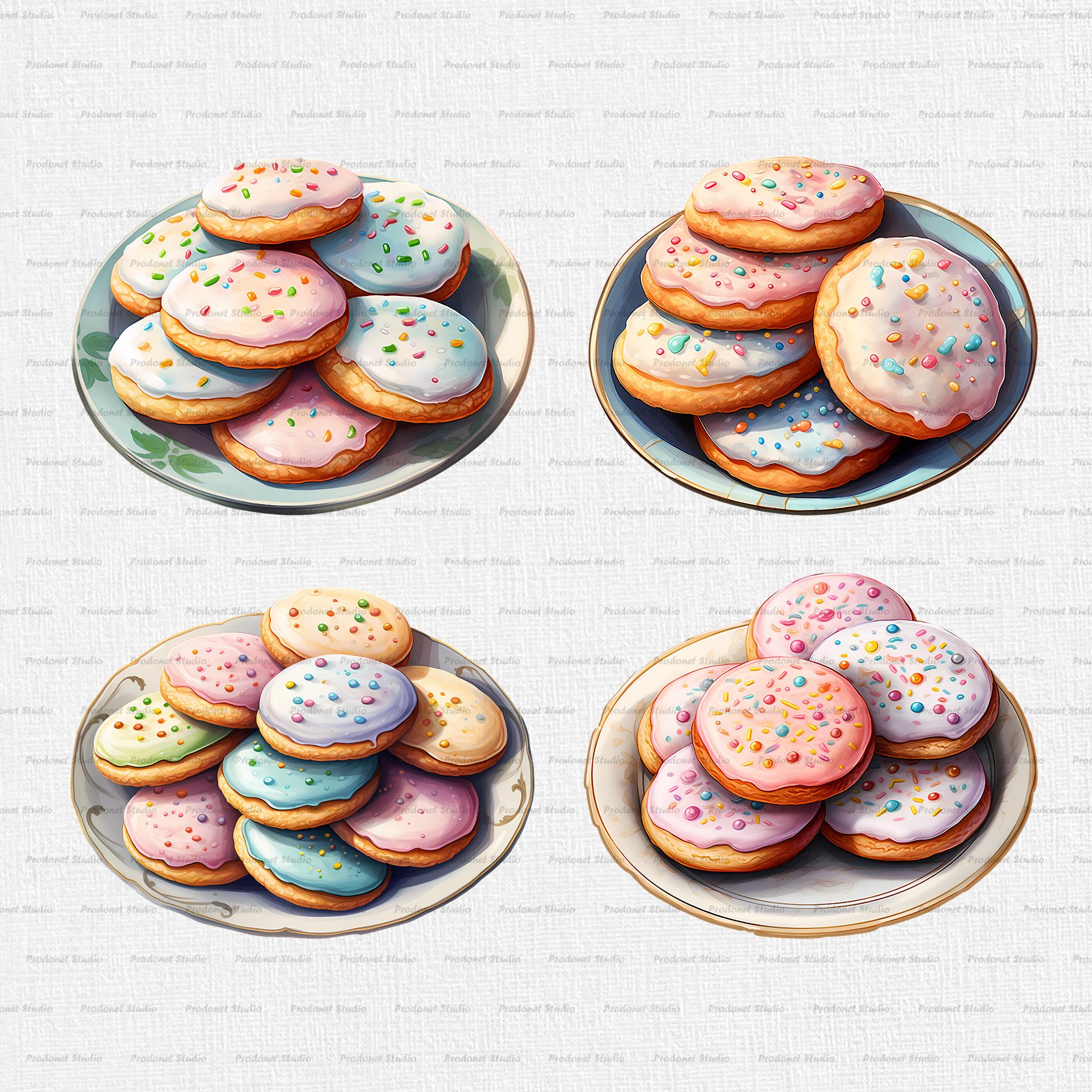 Watercolor Sugar Cookies PNG Bundle, Easter Cookies PNG, Easter Sugar ...