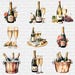 Watercolor Champagne PNG Clipart Bundle, New Year's Party Clipart ...