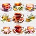 Watercolor Tea PNG Bundle, Watercolor Tea Clipart, Tea Cup Clipart ...