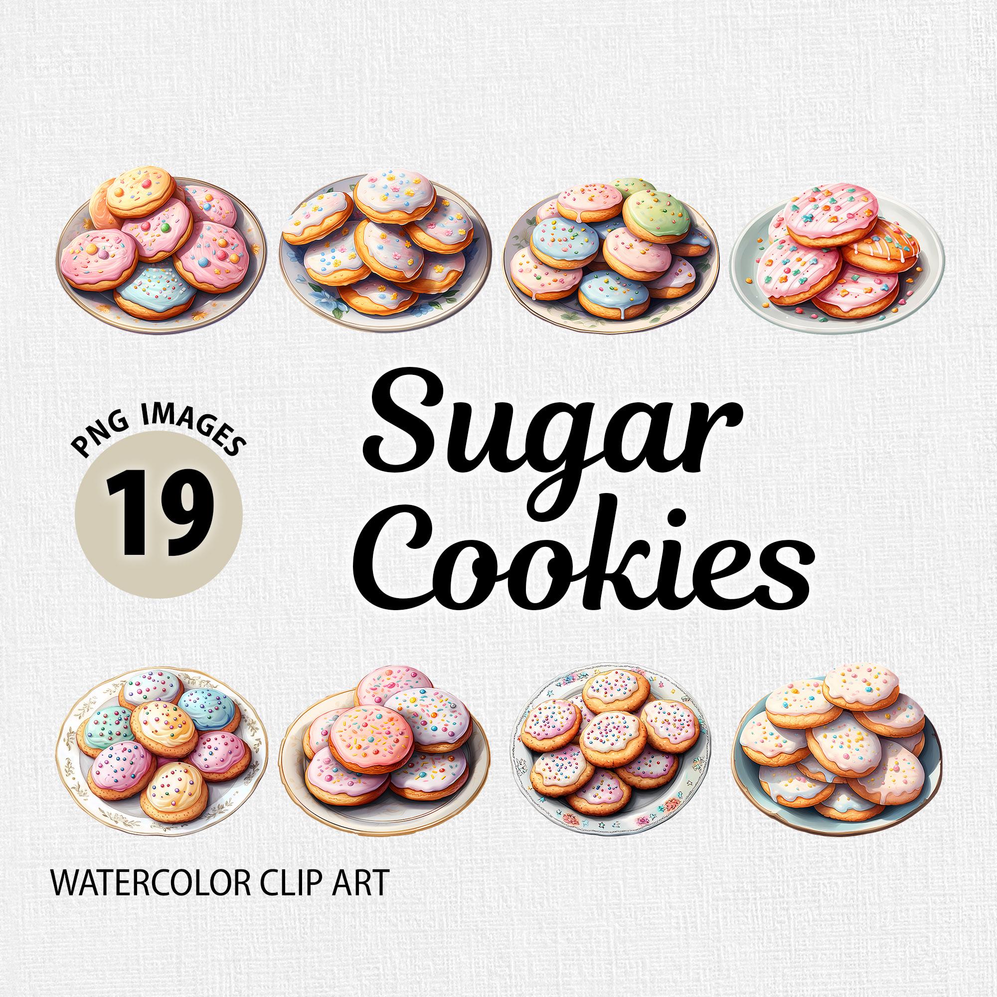 Watercolor Sugar Cookies PNG Bundle, Easter Cookies PNG, Easter Sugar ...