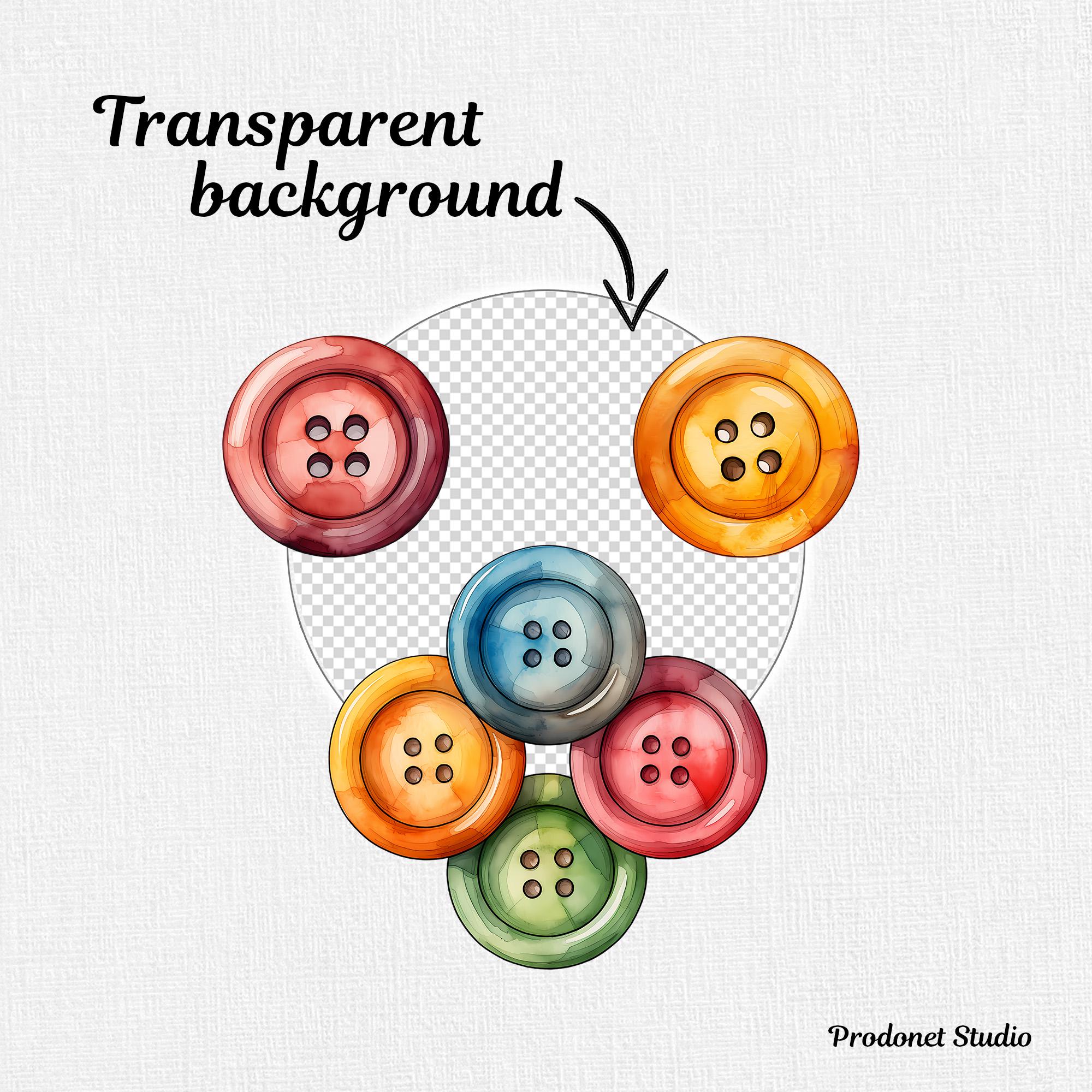 Watercolor Buttons PNG Clipart Bundle, Colorful Buttons Clipart PNG ...