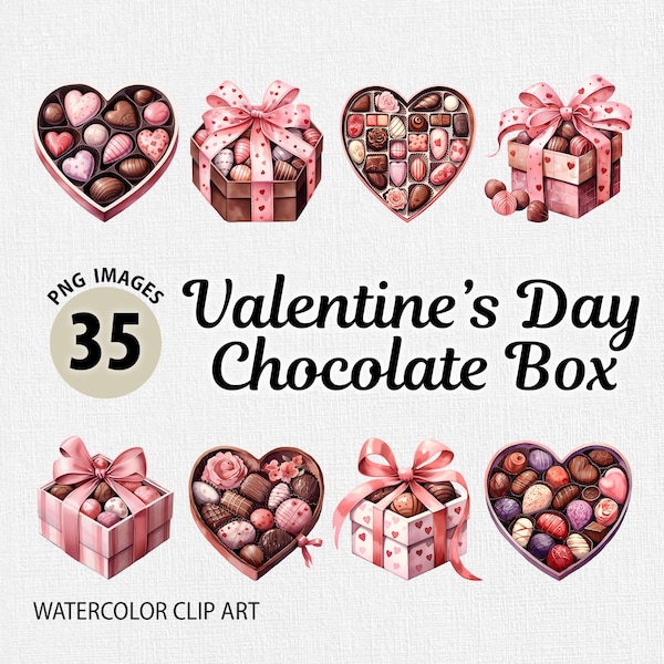 Chocolate Valentine Clipart - Etsy