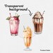 Watercolor Milkshake PNG Clipart Bundle, Dessert PNG Clipart, Sweets ...