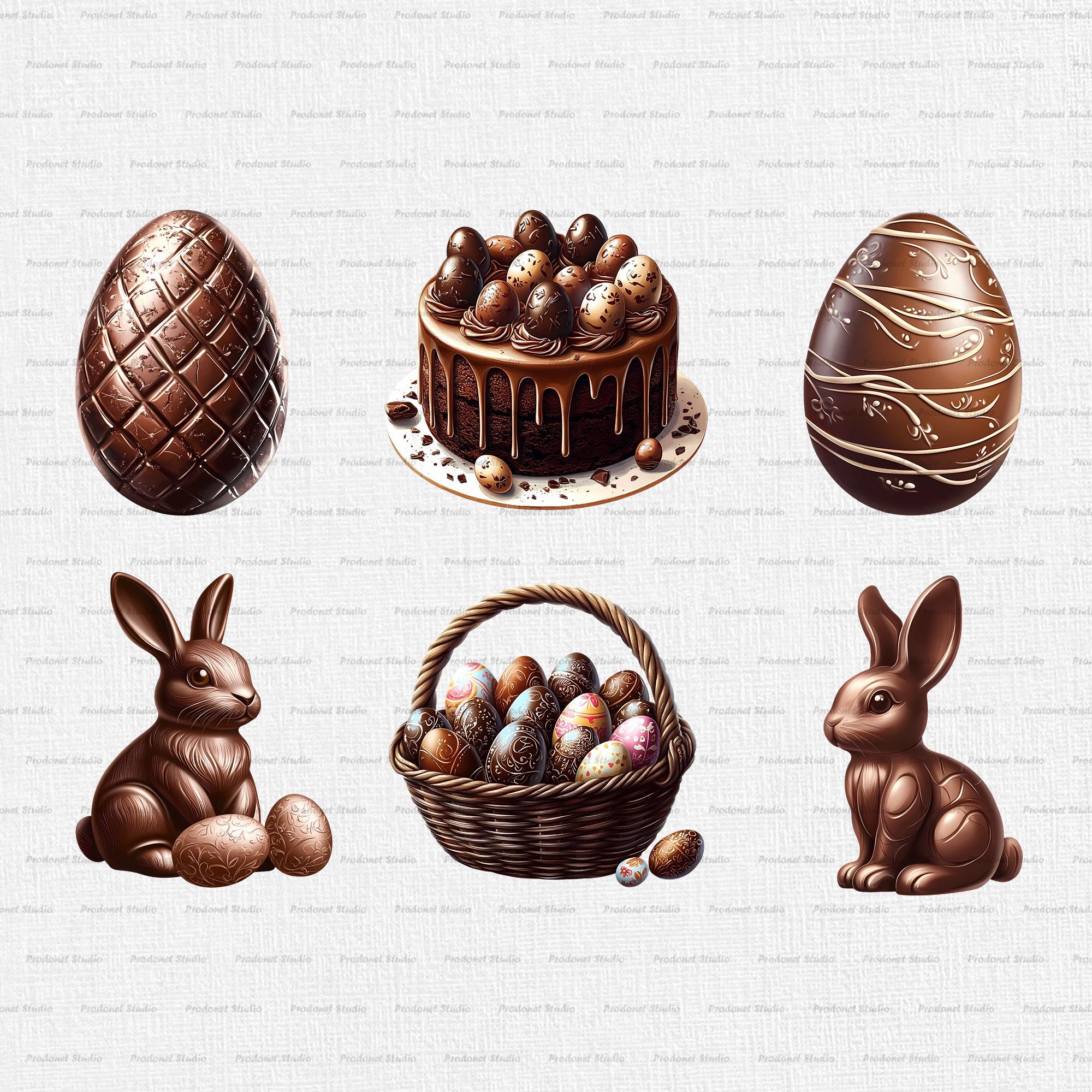 Watercolor Easter Chocolate PNG Bundle #1, Easter Chocolate Clipart ...