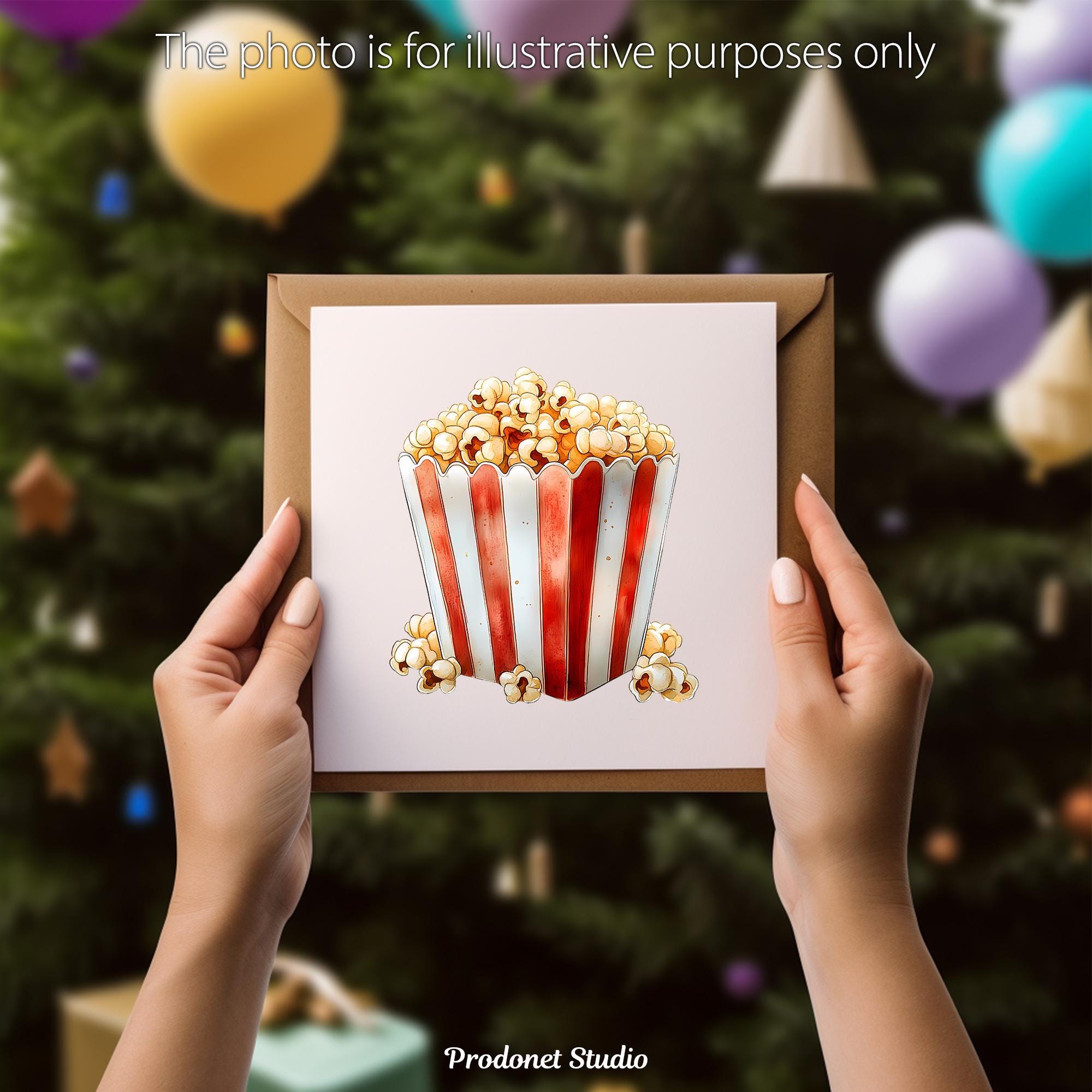 Watercolor Popcorn Stand PNG Clipart Bundle, Food Clipart, Popcorn PNG ...