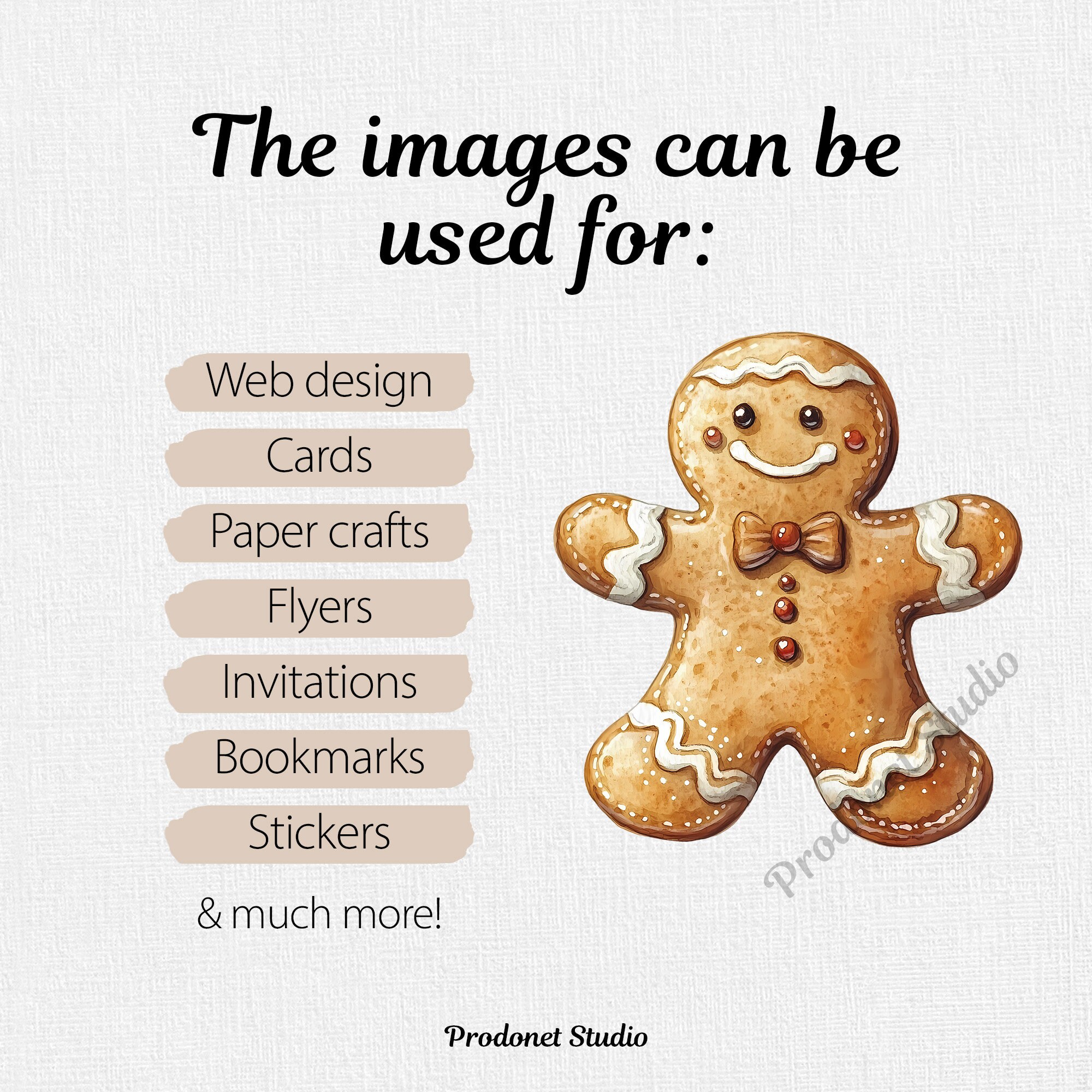 Christmas Gingerbread Man Cookie PNG, Instant Download, Commercial ...