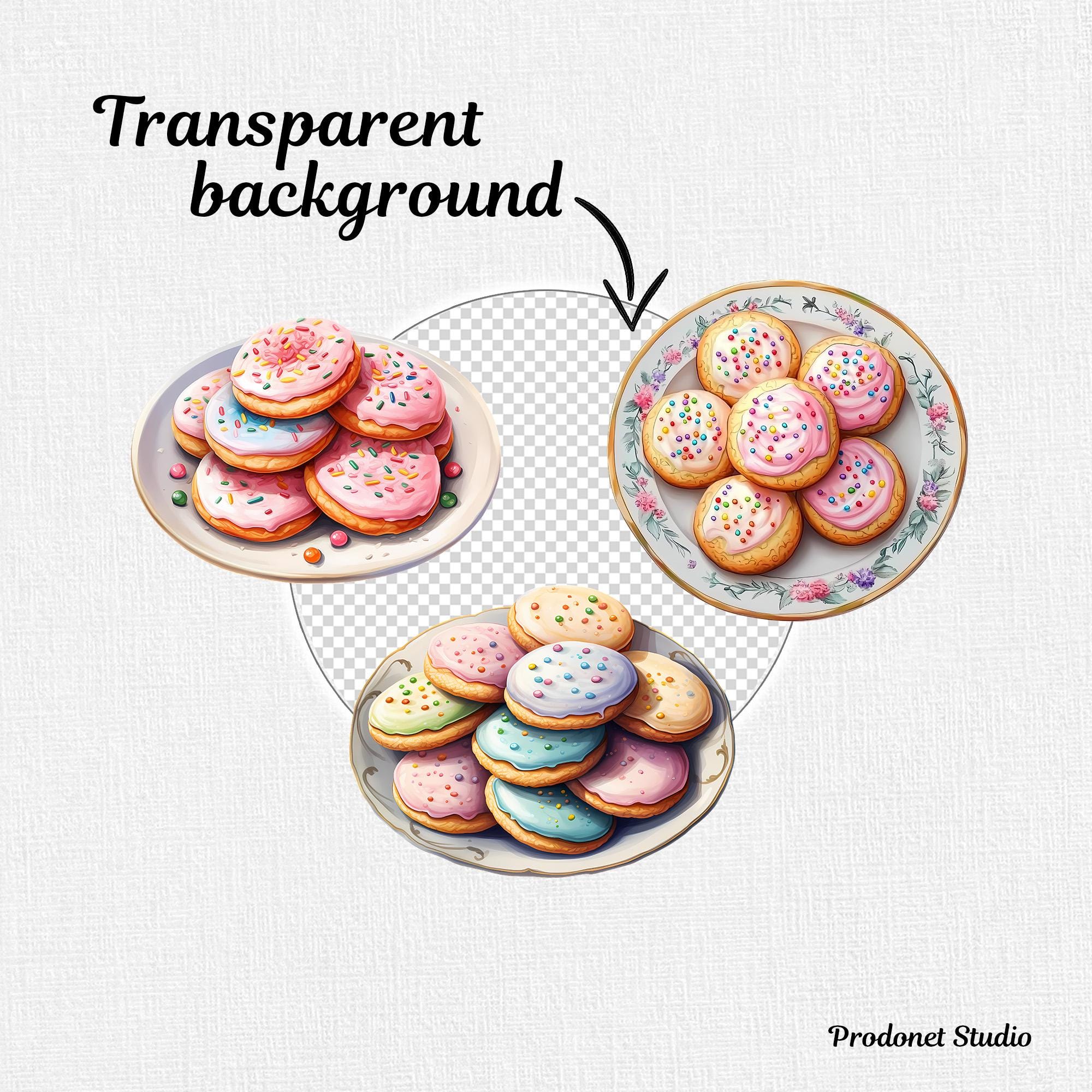 Watercolor Sugar Cookies PNG Bundle, Easter Cookies PNG, Easter Sugar ...