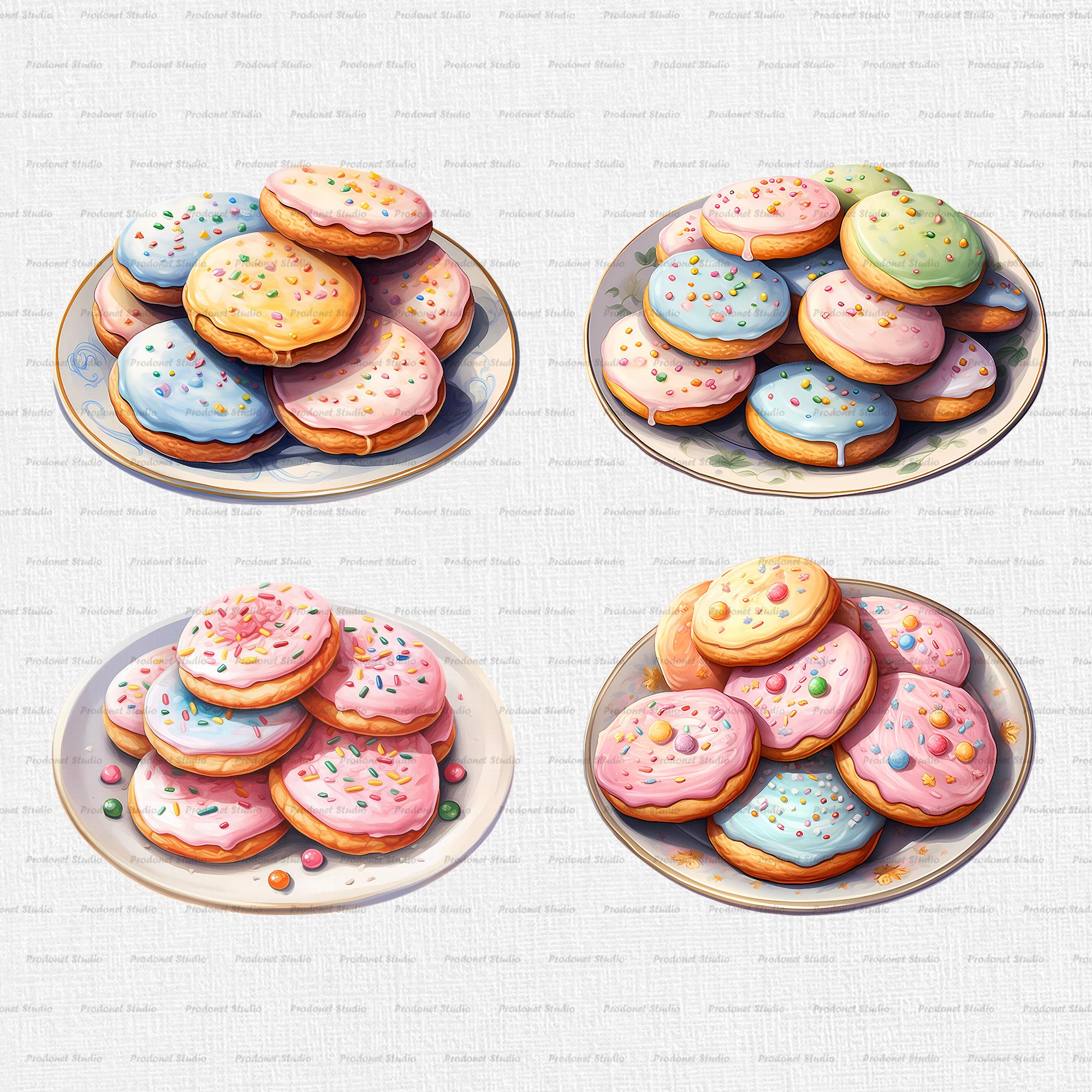 Watercolor Sugar Cookies PNG Bundle, Easter Cookies PNG, Easter Sugar ...