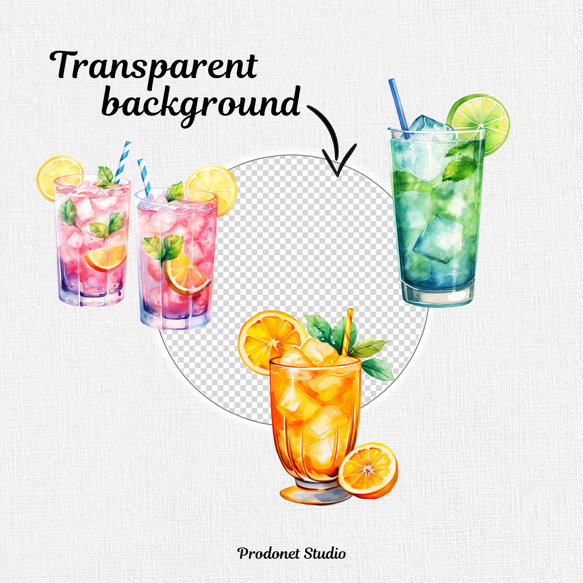 Cocktail Clipart Bundle | Watercolor, Colorful, Summer Cocktails | 82 ...