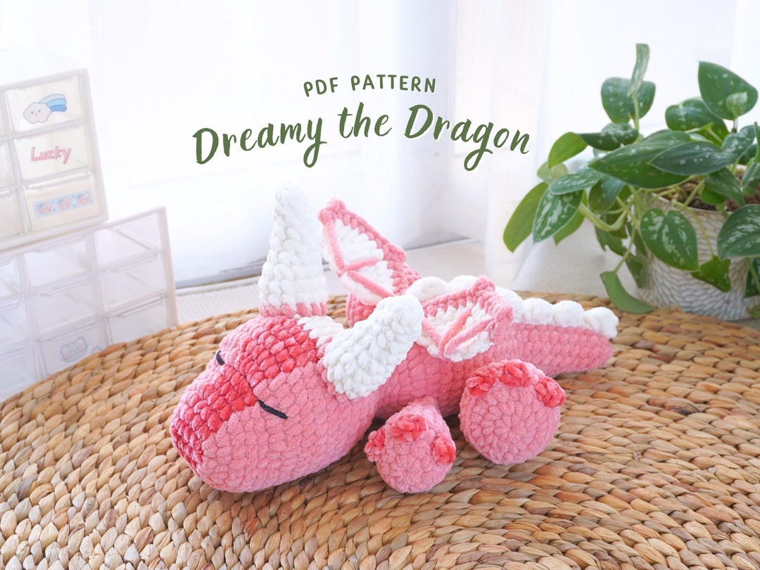 Dreamy the Dragon Crochet Pattern, Amigurumi Crochet Pattern, Handmade ...
