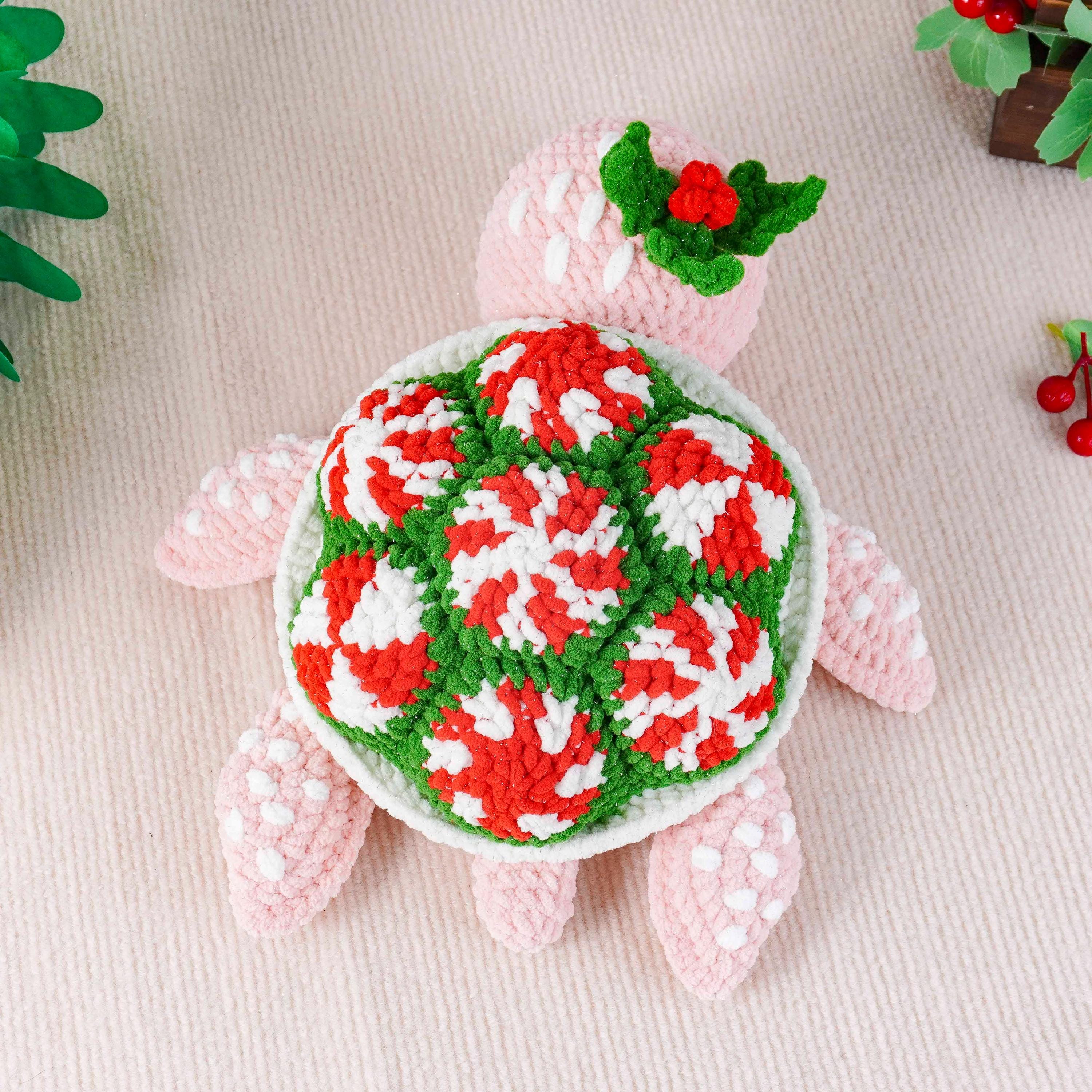 Christmas Turtle Duo Crochet Patterns, Frosty Turtle Pattern, Candy ...