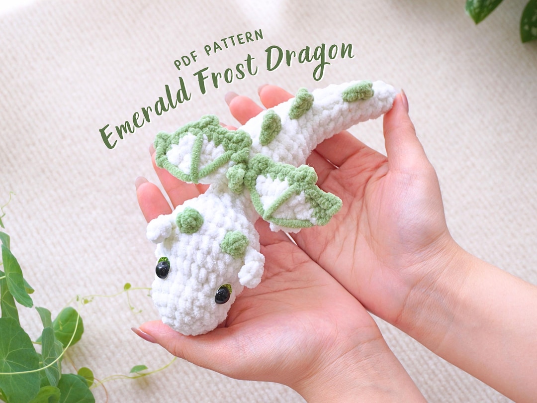 Emerald Frost Dragon Crochet Pattern, Amigurumi Crochet Pattern ...
