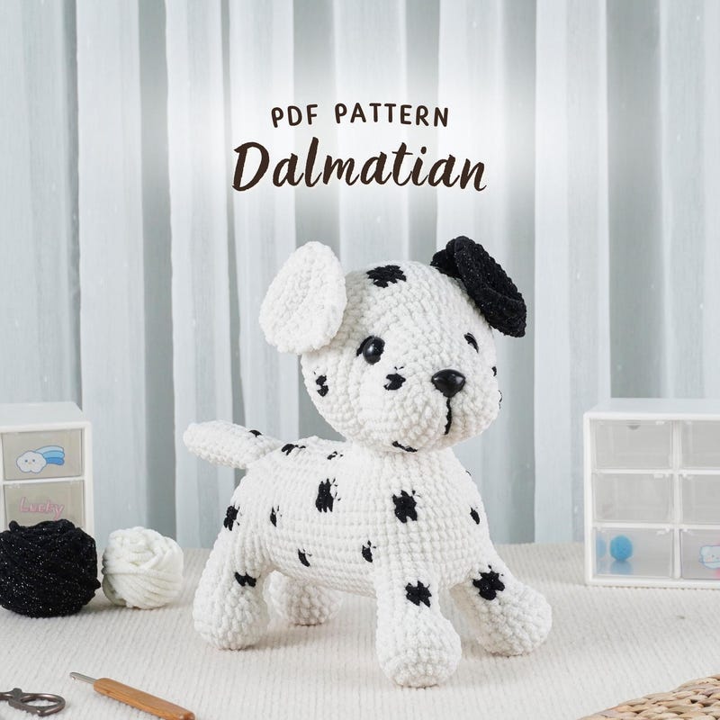 Crochet Dalmatian Puppy - Etsy