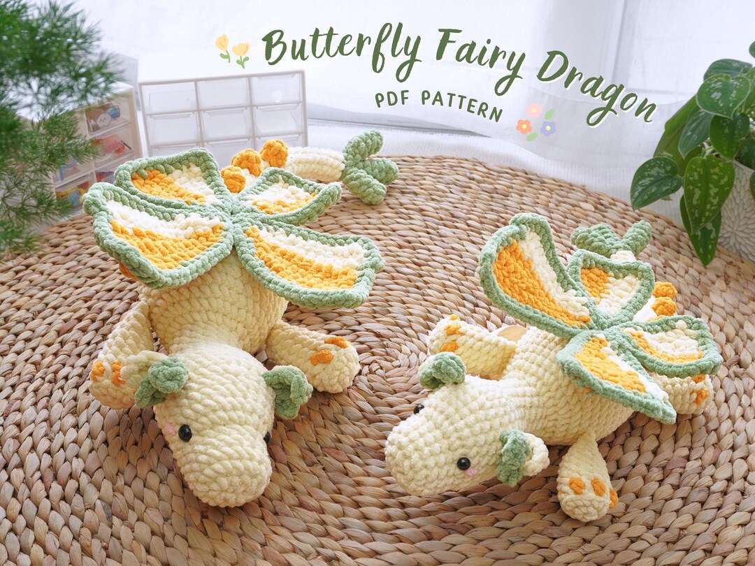 Butterfly Dragon Crochet Pattern, Amigurumi Crochet Pattern, Crochet ...