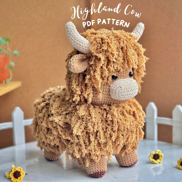 Highland Cow Crochet Pattern - Etsy